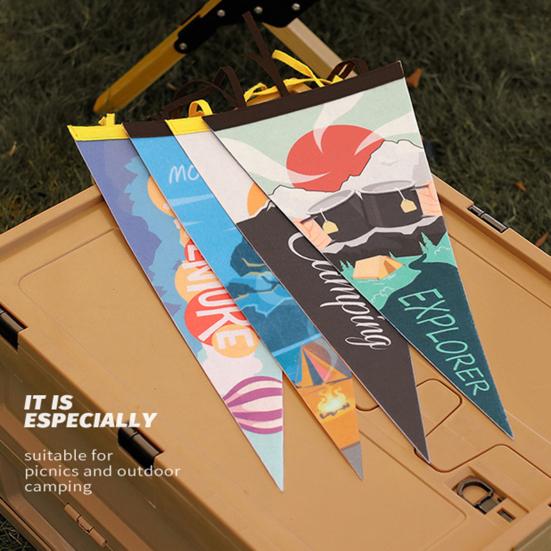 Satın alın 2Pcs Practical Tent Flag Vibrant Color Camping Tent ...