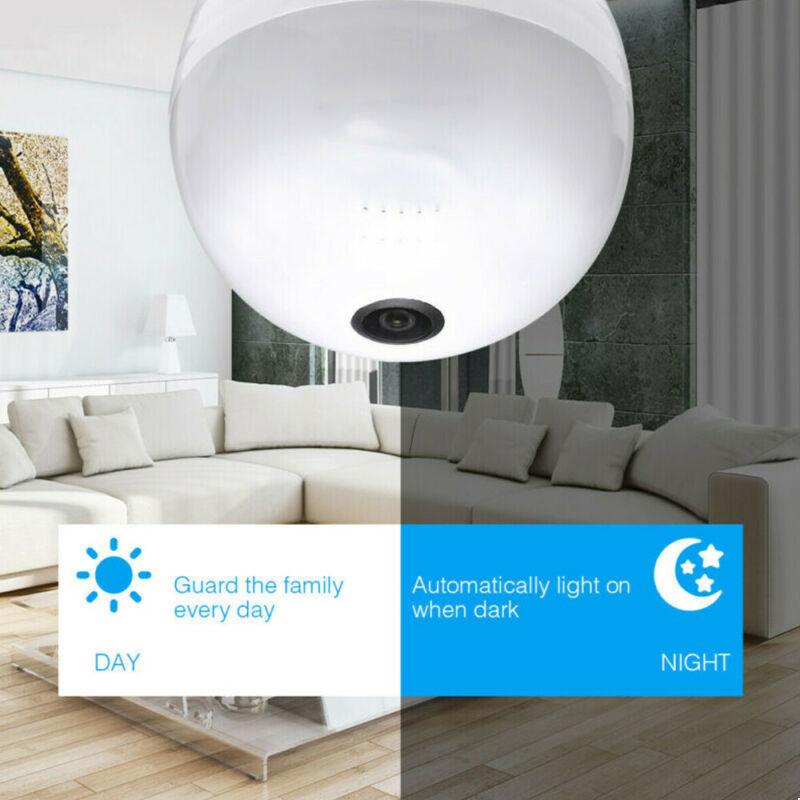 Buy HD 1080P 360° Panoramic Hidden Wifi Camera Light Bulbs Home ...