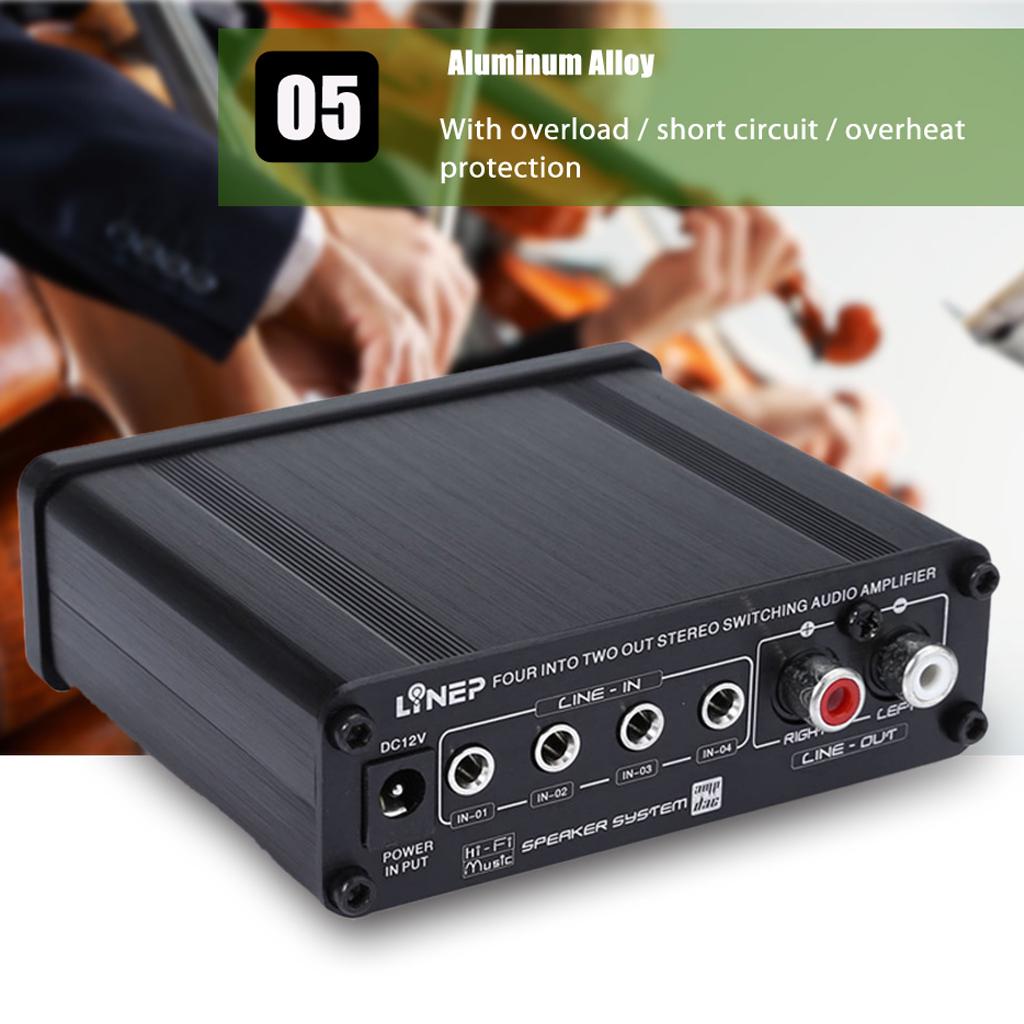 A926 HIFI Audio Switcher 4In 2Out Headphone Signal Amplifier Switch ...