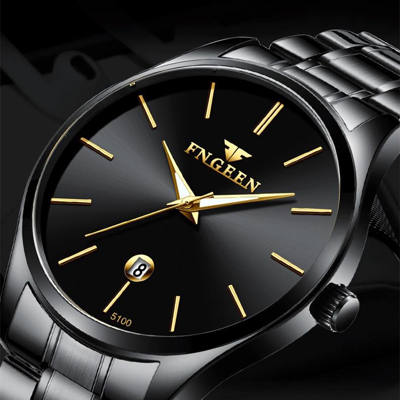 Cheap Men's Quartz Watch Ultra Thin Waterproof Black Simple Watch | Joom