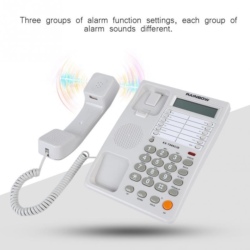 Buy Caller ID Display Landline Wired Fixed Telephone No Battery DTMF/FSK Dual System for Home ...
