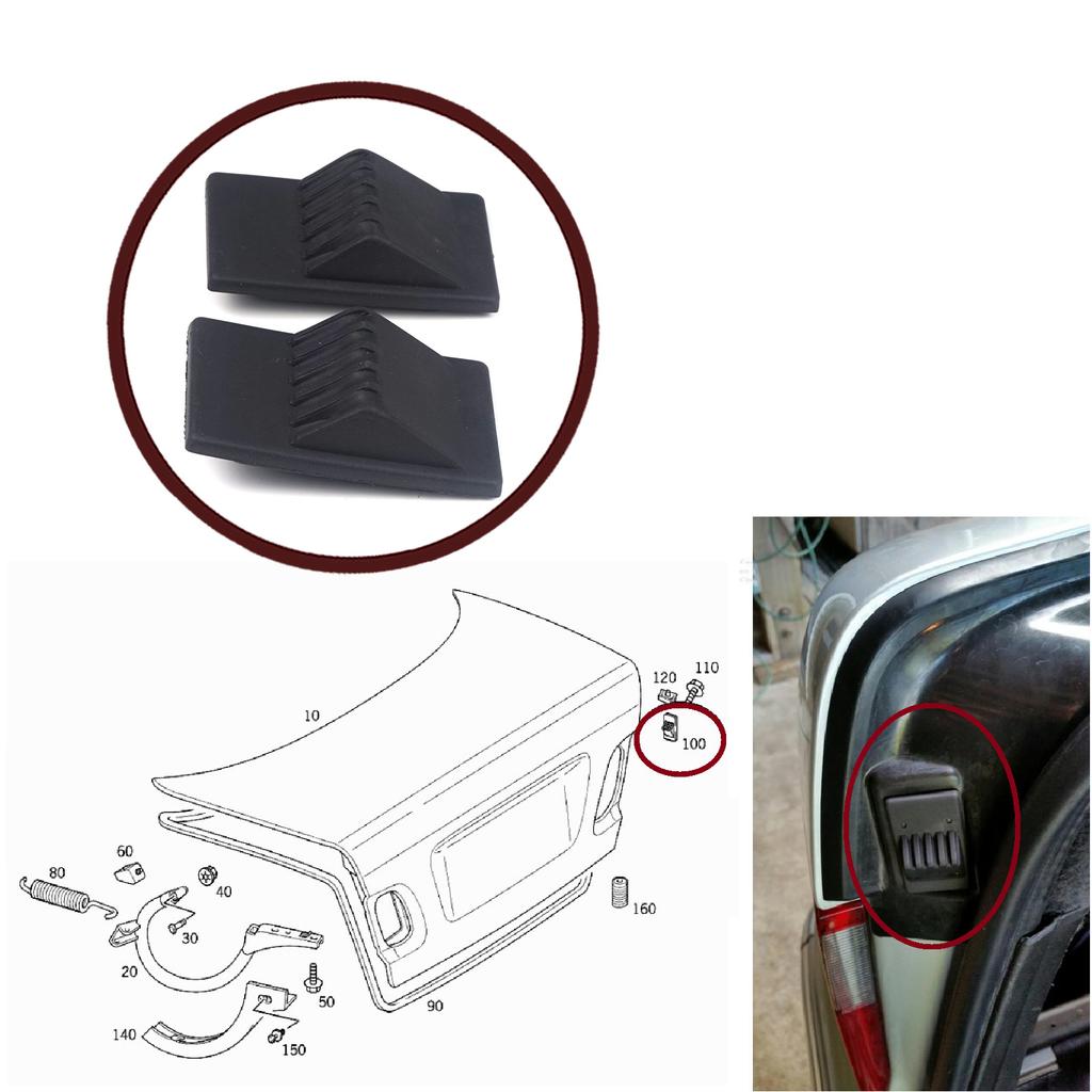 Buy BSP1093 Boot Trunk Lid Slam Bump Stop Buffer 2107500326 Set For ...