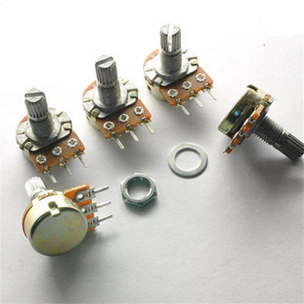 Buy 10Pcs Liner Ohm Potentiometer Pots 10K 15mm Rotary Shaft at ...