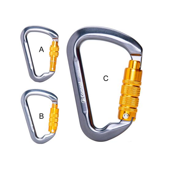 Buy Ergonomic Design Wear Resistant D-Shaped Carabiners Practical ...