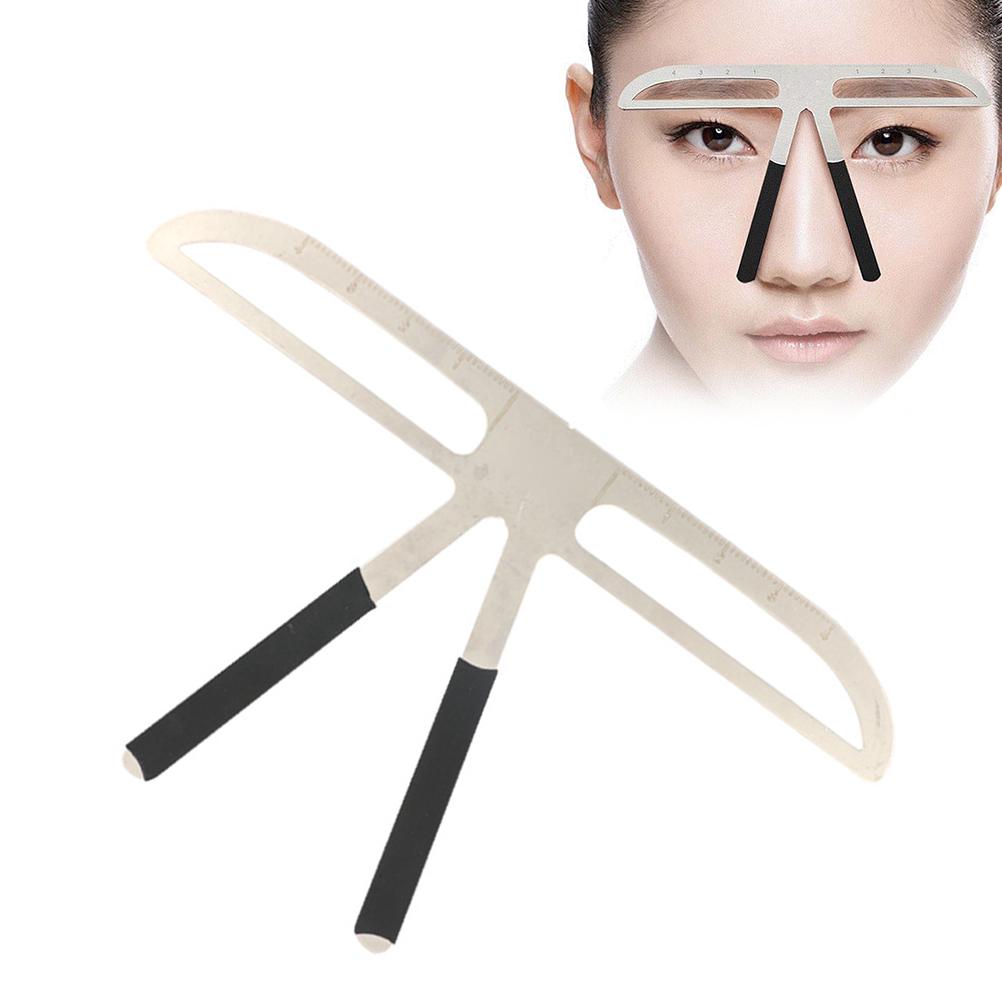 Buy Professional Eyebrow Stencil Ruler Reusable Three-point Balance ...