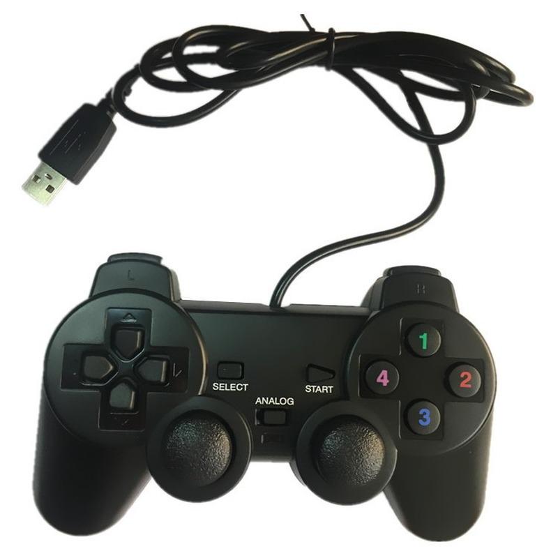Buy USB Game Handle PS2 Wired Handle Single Vibration 208 Computer PC ...