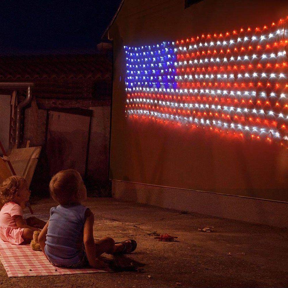 Buy Waterproof American Flag Lights Independence Day With 420 Super ...
