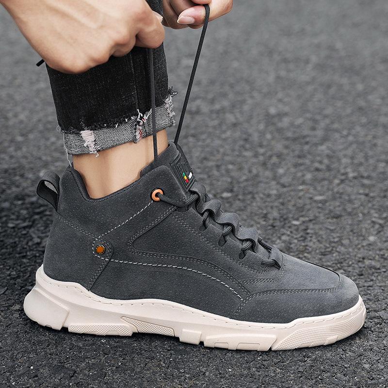 Buy Sports Outdoor Mid-cut Tooling Shoes Men's All-match Casual ...