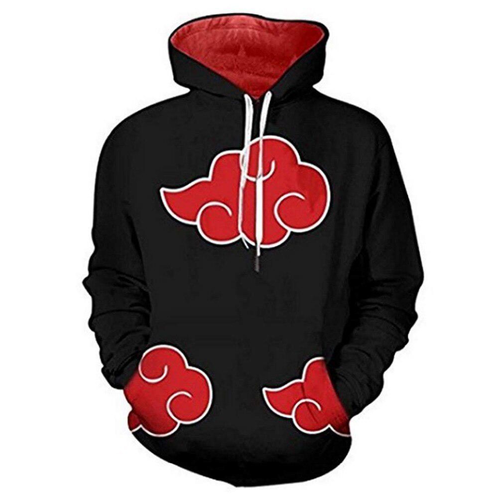 Japan Anime Manga Clothes Akatsuki Red Cloud 3d Print Hoodie For Men ...