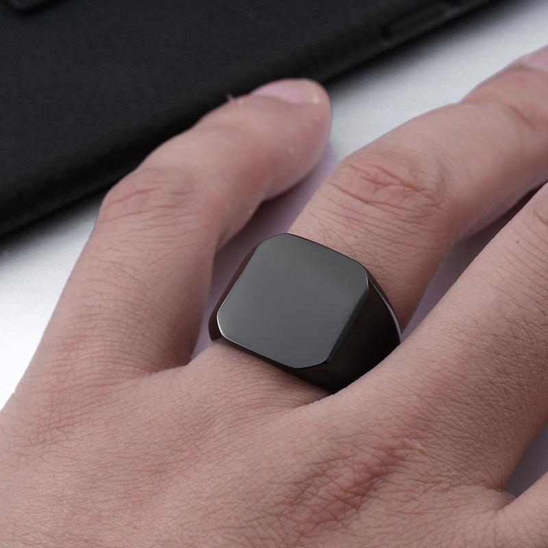 Cheap Fashion Hiphop Square Business Men Ring Hip Hop Punk Alloy Ring ...