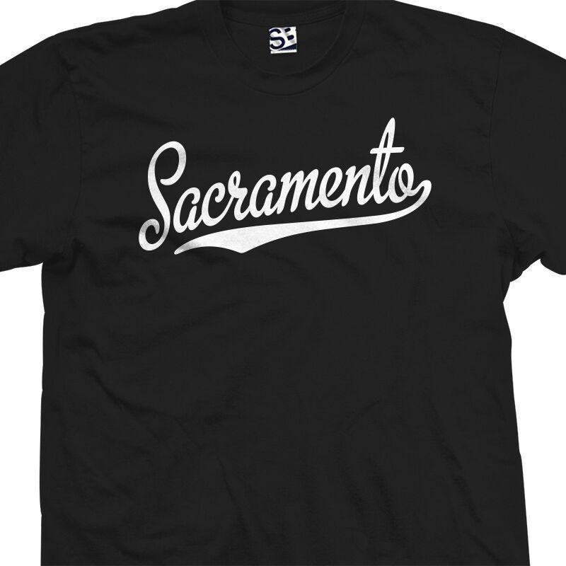 Buy Sacramento Script Tail Shirt Baseball Basketball Stars Men Soft ...