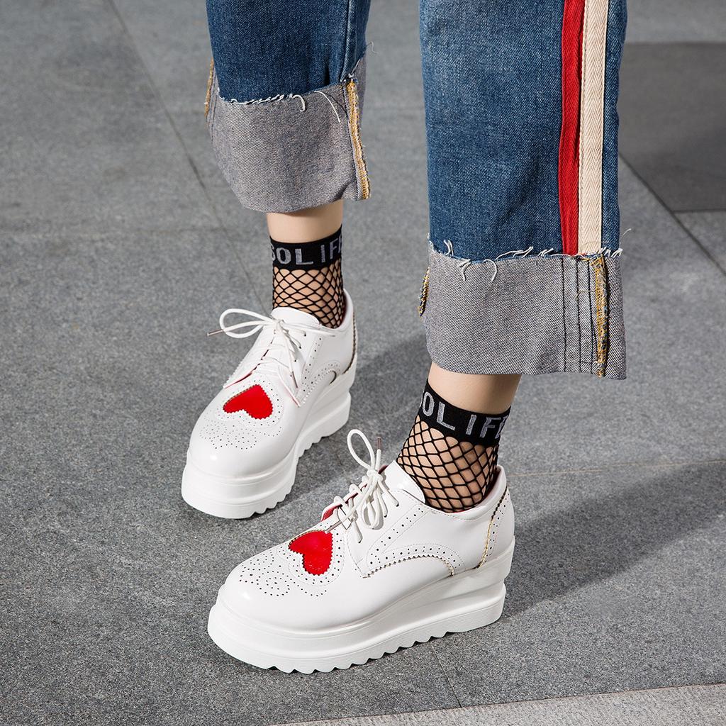Buy Heart-shaped Women Shoes Spring Fashion Cake Shoes Thick Bottom ...