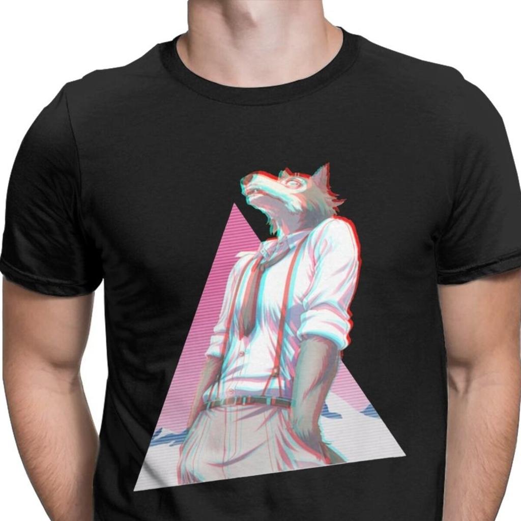 Buy Beastars T Shirts Men Cotton Awesome T Shirts O Neck Animal Wolf ...