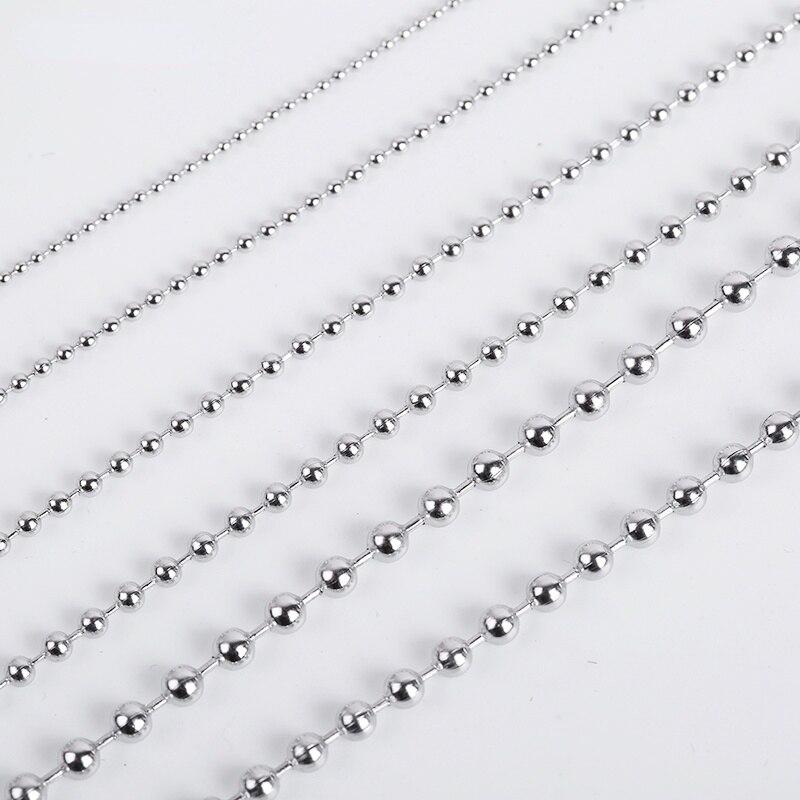 Buy 5 Meter Stainless Steel Ball Beads Bulk Cable Chains Supplies For Jewelry Making Findings ...