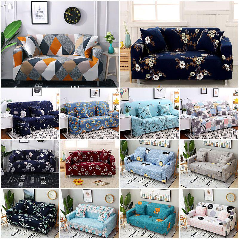 Buy Simple Floral Print Stretch Tight Wrap Slipcovers Elastic Sofa ...