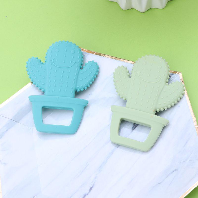 Buy Cute Cactus Baby Teether Pacifier Teething Nursing Silicone BPA ...