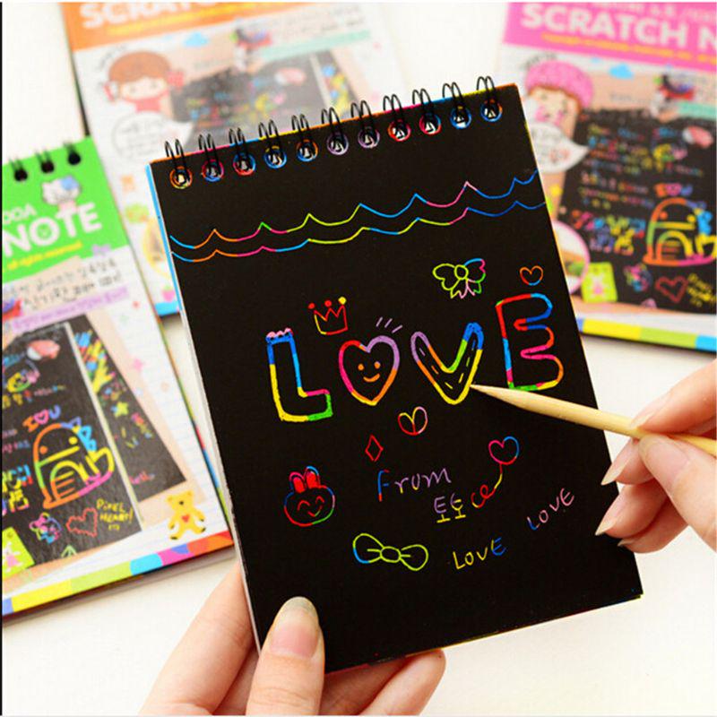 Buy Scratch Sketch Art Notes Rainbow Scratch Magic Doodle Notes Perfect ...