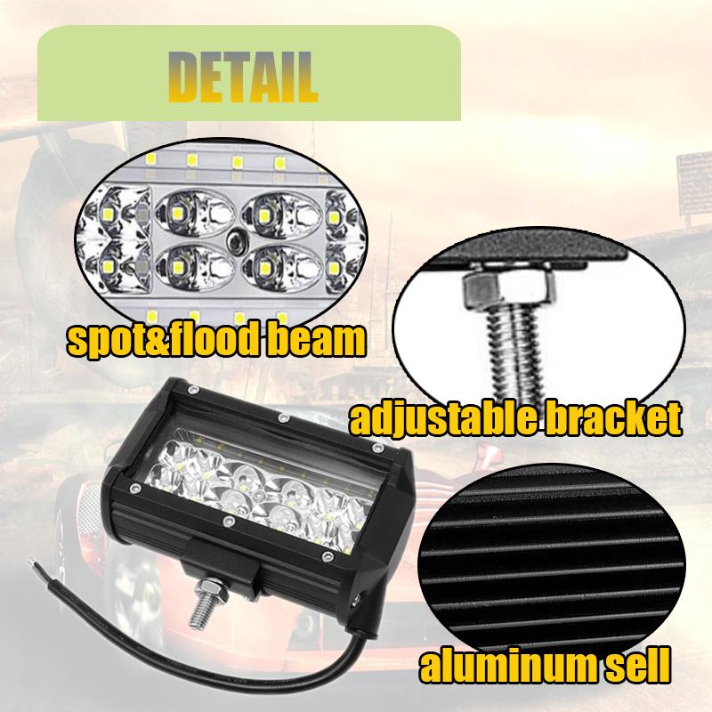 Buy 5 INCH 168W IP68 LED Work Light Lamp Bar Spot& Flood Light Driving ...