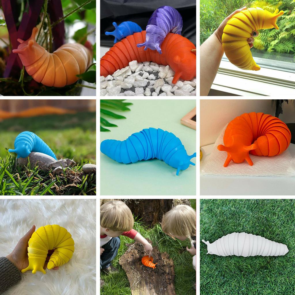 Cheap 3D Fidget Toy Articulated Slug Finger Flexible Sensory Anti ...