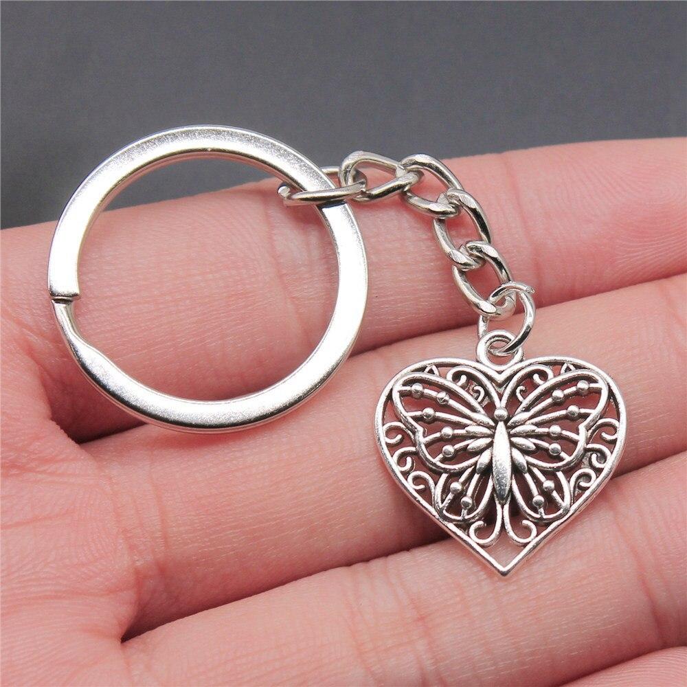 Cumpără 1pcs Zinc Alloy Heart Butterfly Charms Key Chains Key Chain ...