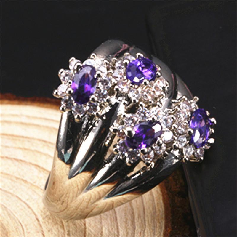 Buy Multi-layer Openwork Purple Crystal Ring at affordable prices ...