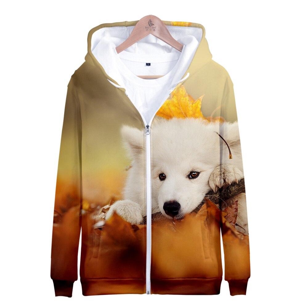 Buy 2021hot Sale Samoyed Zipper Jacket 3d Hoodies Sweatshirt Harajuku ...