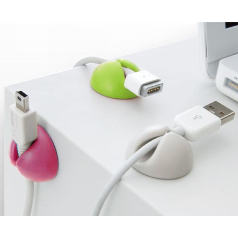 Cable Winder Wire Storage Silicon Cable manager Holder Desk Tidy ...
