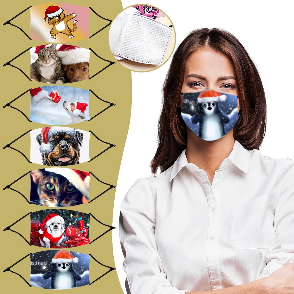 Buy LL Christmas Print Adult Breathable Multi-Purpose Face Cover Reuse ...