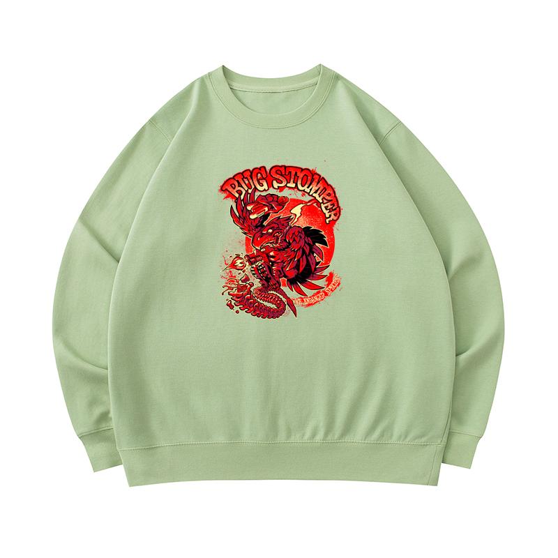 Buy Men's 300 GSM 100% Cotton Sweatshirt Bug Stomper Print Street ...