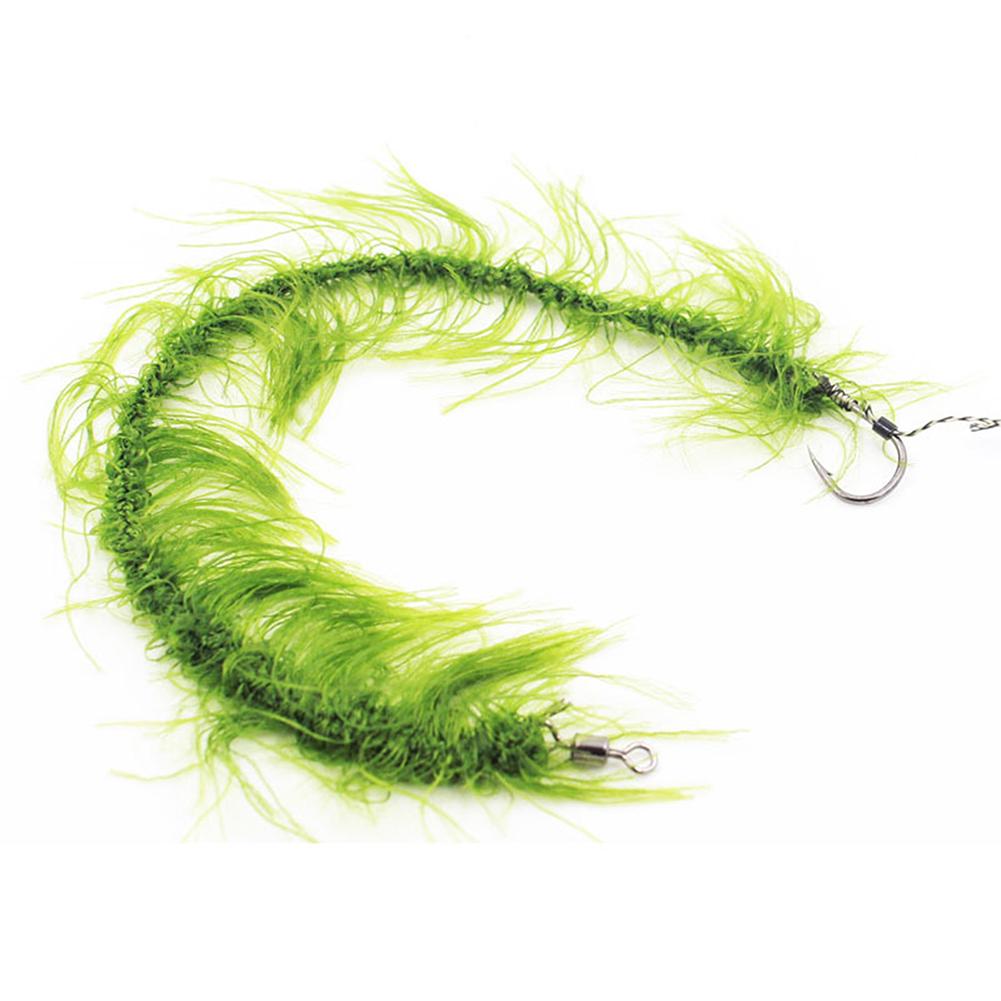 Buy 8 Pieces Fly Fishing Seaweed Green Fishing Line Fishing Hook ...