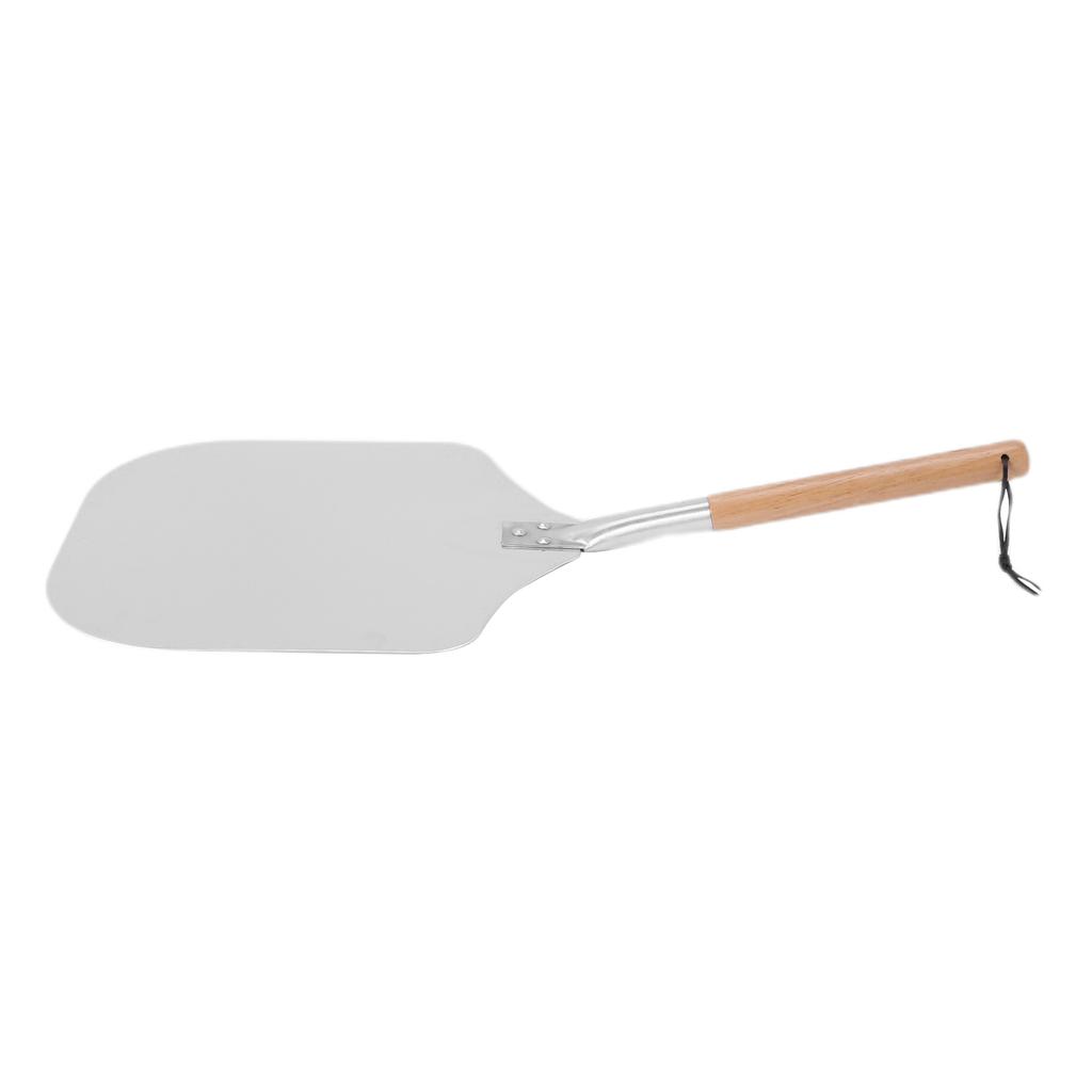 Buy Square Pizza Peel, Aluminum Pizza Pusher with Wooden Handle, Bread ...