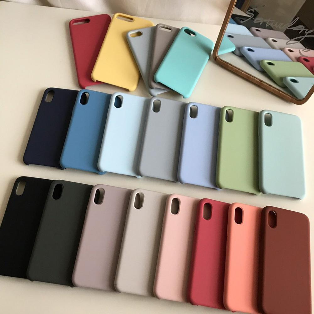 Buy Silicone Solid Color Case for iPhone Samsung Huawei Xiaomi Candy ...