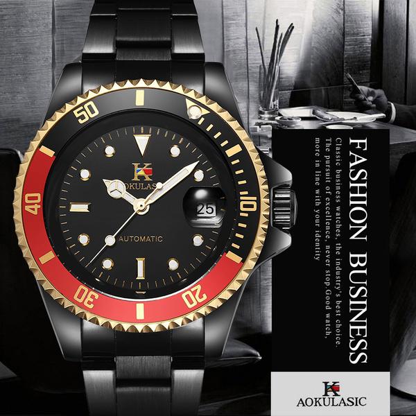 Buy AOKULASIC Watch Men Auto Men Watch Automatic Stainless Steel ...