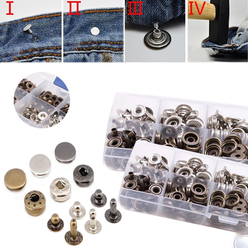 Buy Peigu 17mm Heavy Duty Poppers Snap Fasteners Press Stud Sewing For ...