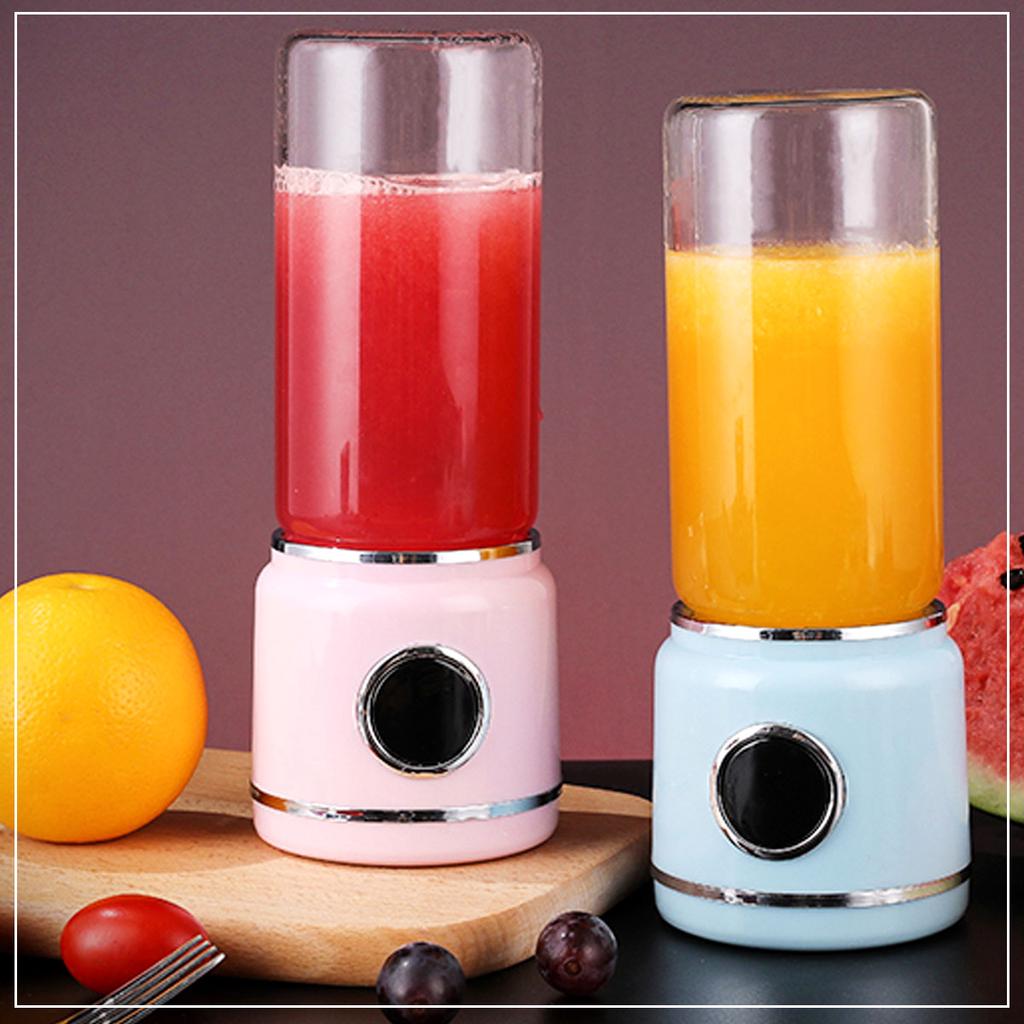 Buy 2 Colors Portable Mini Electric Juicer Bottle Fruit Blender Mixer ...