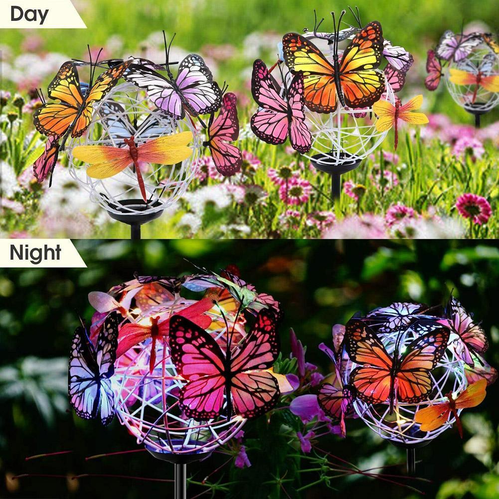 Buy One Belt Two Solar Butterfly Ball Lantern Mains Powered LED Outdoor ...