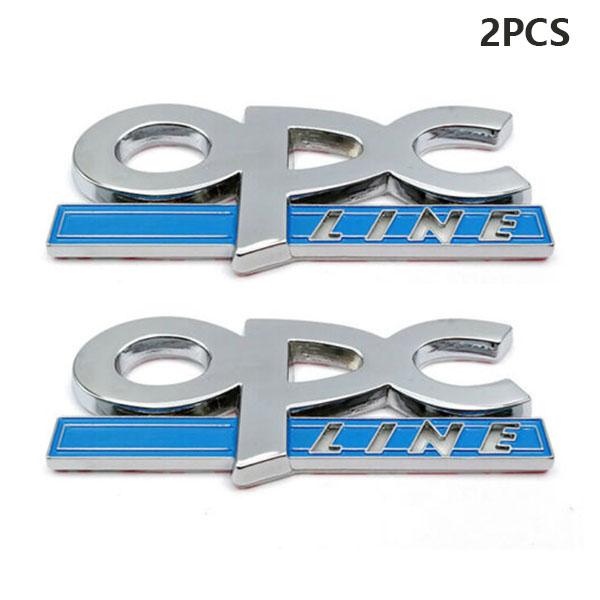 Buy 2pcs OPC Line Metal Car Stickers Emblem Decal Fit For Insignia ...