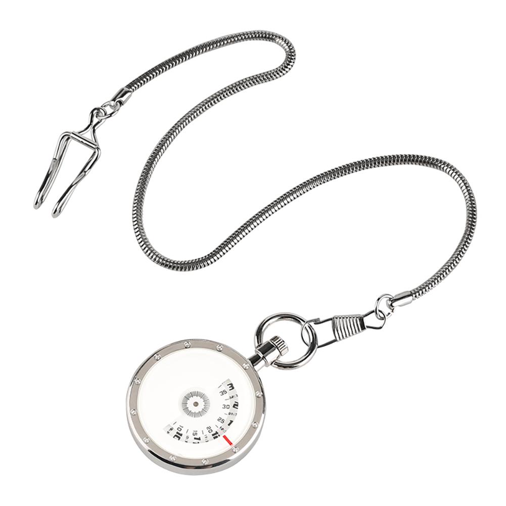 Men White Quartz Watches, Vintage Hollow Measurement Case Chain Pocket ...