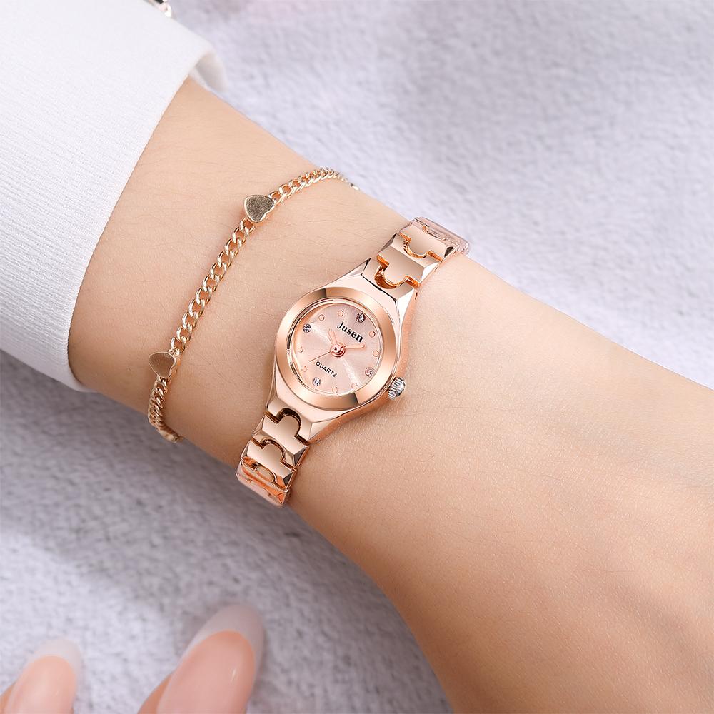 Buy Women Qualities Small Fashion Watches Rose Gold Luxury Stainless ...
