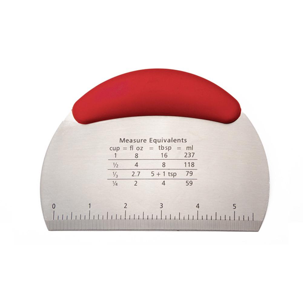 Buy Stainless Steel Measuring Ruler Dough Scraper Cutter Bread Making ...