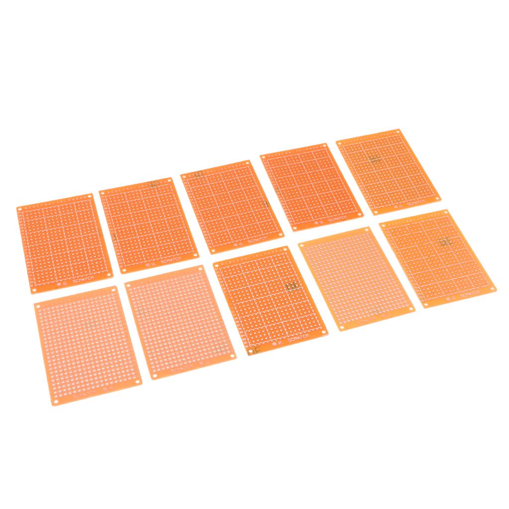 5x7cm Universal Double Side PCB Board Breadboard Prototype Tinned 10pcs ...