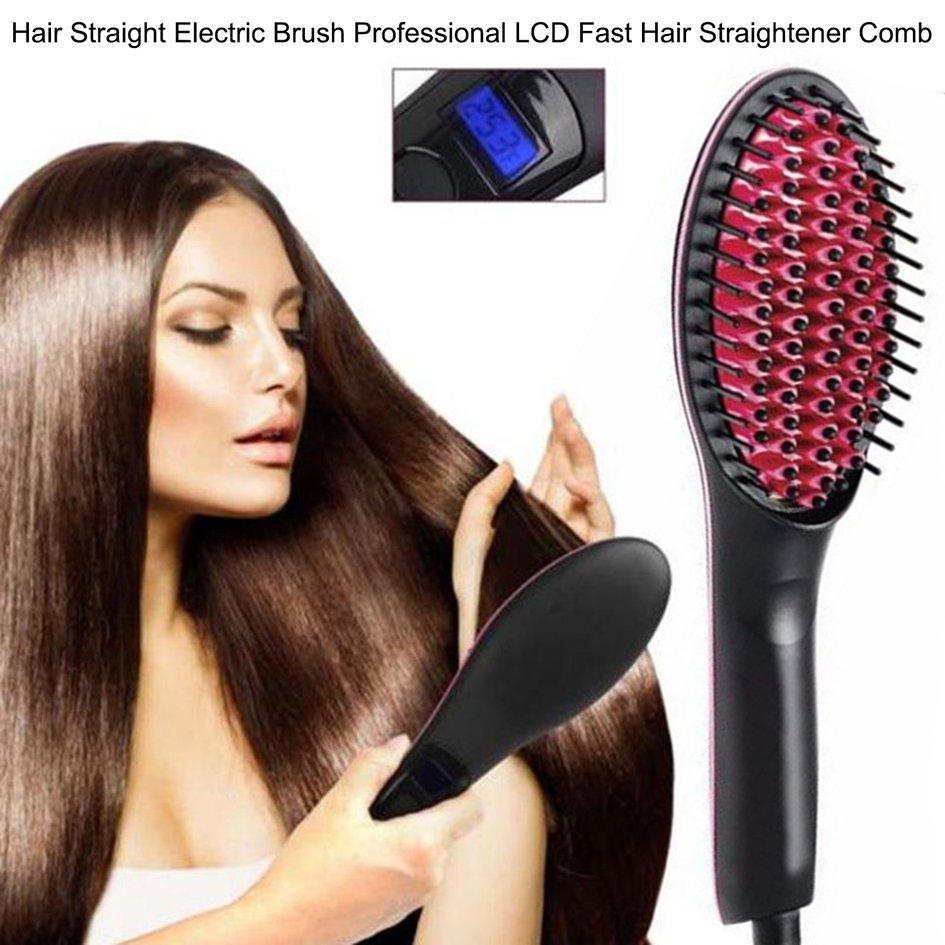 Buy ICOCO SKYLAND Hair Straight Electric Brush Professional LCD Fast ...