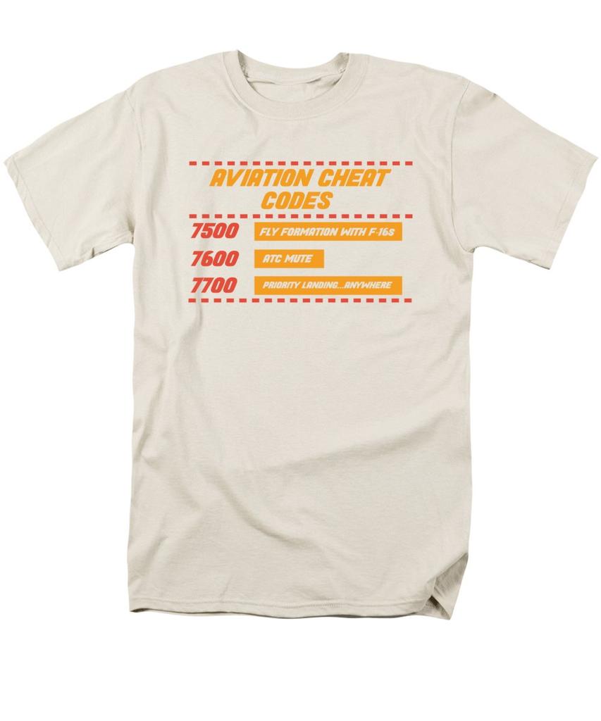 Buy Men Premium Cotton Aviation Cheat Codes Print Tees Funny Harajuku ...