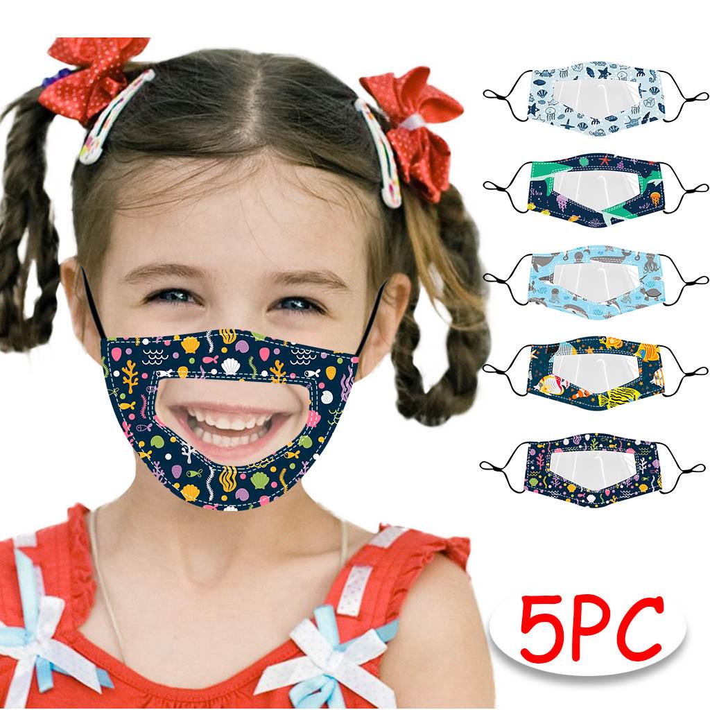 Buy Sawei 5PC Children Outdoor Mask With Clear Window Visible ...