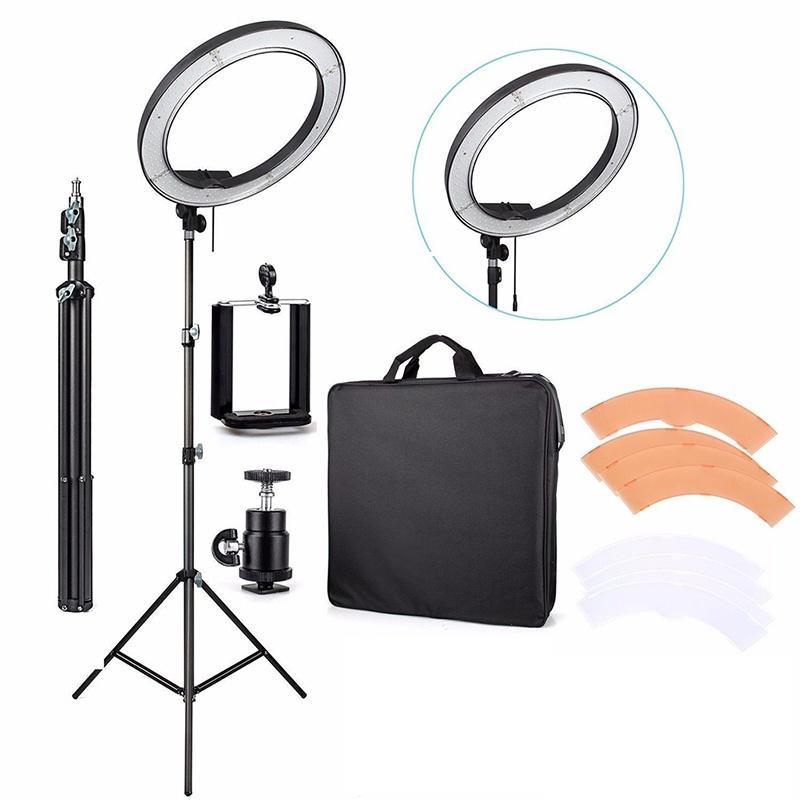 Buy ES180 LED 13" 180pcs 36W 5500K Dimmable Ring Light, Diffuser, at ...