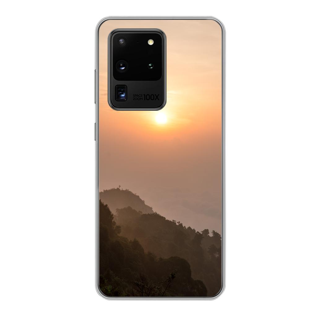 Samsung Galaxy S20 Ultra Soft Case - The sunset rises above the mountains of Phu Hin Rong Kla ...