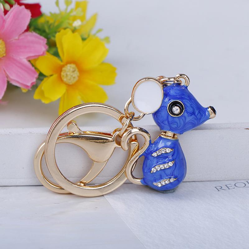 Buy Rat Mouse Keychain Rhinestone Crystal Pendant Charm For Handbag ...
