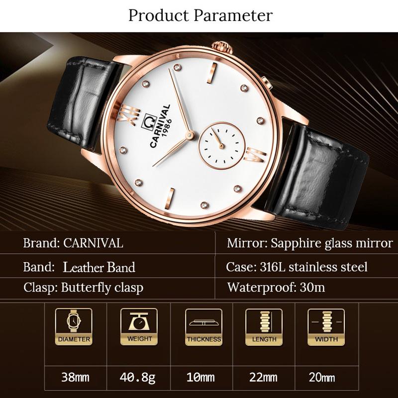 Buy Small Second Dial Watch Men Watches Luxury Quartz Watch Leather ...