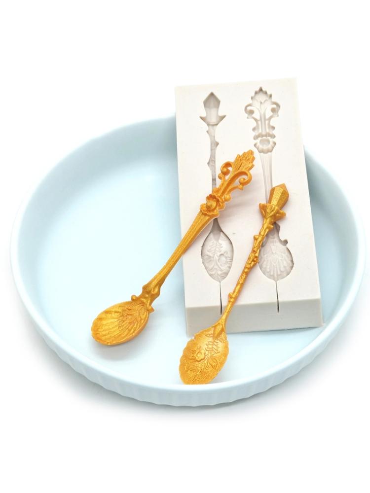 Buy Spoons Shaped Silicone Jelly Molds Cake Decorating Tools Chocolate ...
