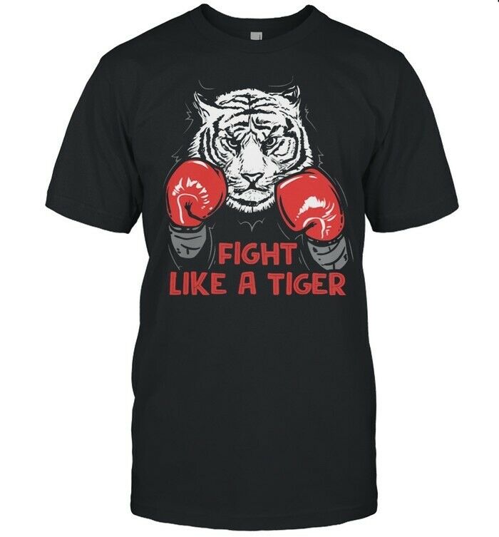 Fight Like a Tiger Boxing Shirt Streetwear T Men Vintage T-shirt ...
